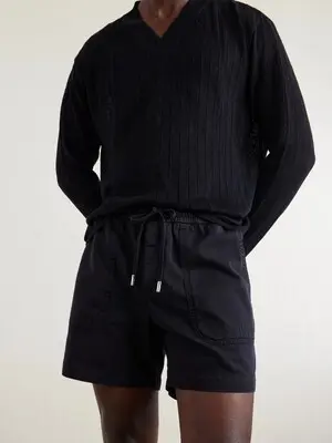 Mr P. Straight-leg Cotton Drawstring Shorts