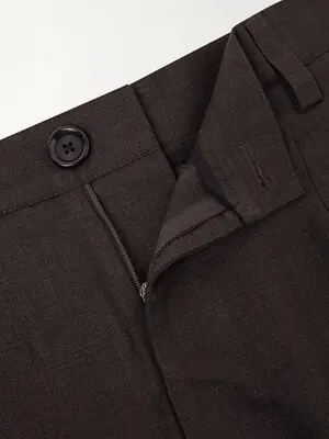 Oliver Peoples Coney Pleated Linen Suit Trousers