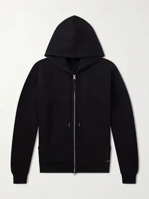 TOM FORD Slim-fit Cotton-jersey Zip-up Hoodie - Black