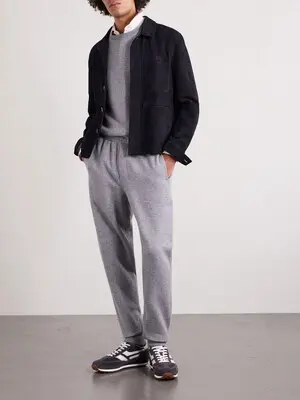 TOM FORD Tapered Cashmere And Cotton-blend Sweatpants