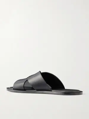Loewe Flex Criss-cross Leather Slides