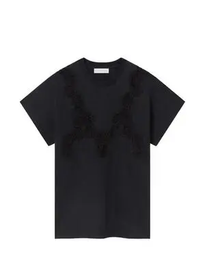 Stella McCartney Lace Detail T-shirt - Black