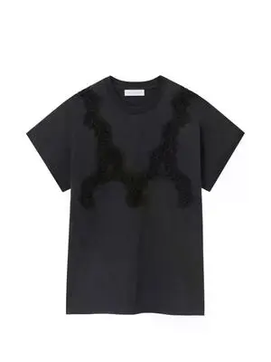 Stella McCartney Lace Detail T-shirt - Black