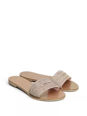 NICOLAS LAINAS Kimolos Embellished Multi-strap Sandals