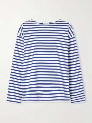 Matteau Breton Striped Cotton-jersey T-shirt - Blue