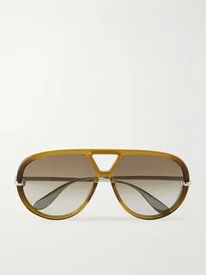 BOTTEGA VENETA Bottega Veneta Eyewear 'Drop' Aviator Acetate Sunglasses