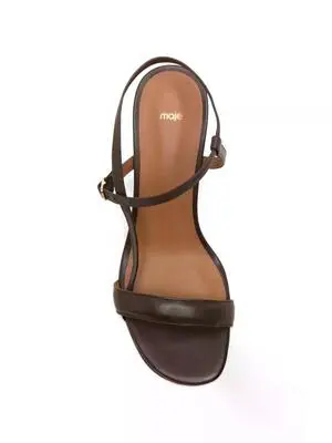 Maje Leather Crossover Strap Sandals