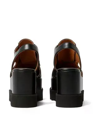 Stella McCartney Elyse Cut-out Wedge Derby Shoes