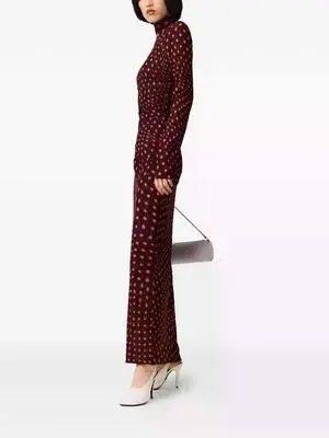 Stella McCartney Polka-dot Ruched Maxi Dress - Red