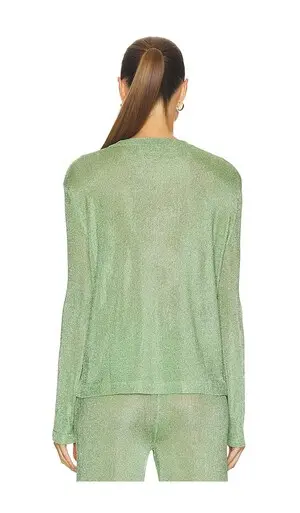 SEROYA Hana Metallic Knit Top