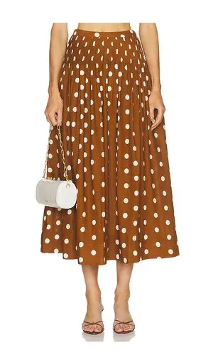 NICHOLAS Amabelle Pleated Polka Dot Skirt