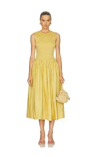 PISTOLA Gladys Smocked Bodice Dress - Light Tumeric