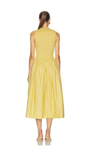 PISTOLA Gladys Smocked Bodice Dress - Light Tumeric