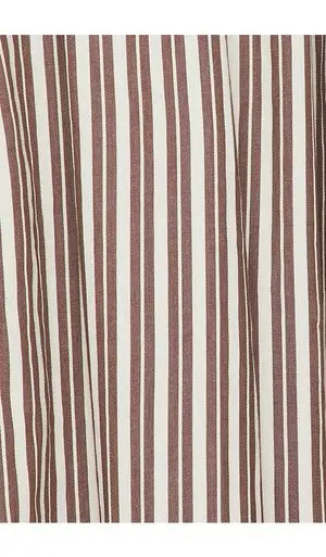 PISTOLA Bianca Shirred Midi Dress With Vertical Stripes