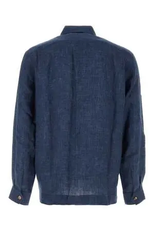 Brunello Cucinelli Navy Linen Shirt