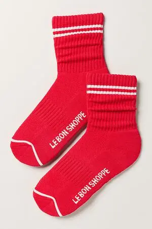 LE BON SHOPPE Boyfriend Socks - Red