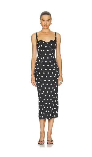 NICHOLAS Polka Dot Midi Dress