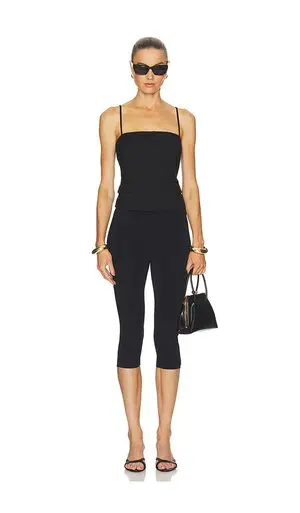 Rag & Bone Irina Ponte Squareneck Button Tank