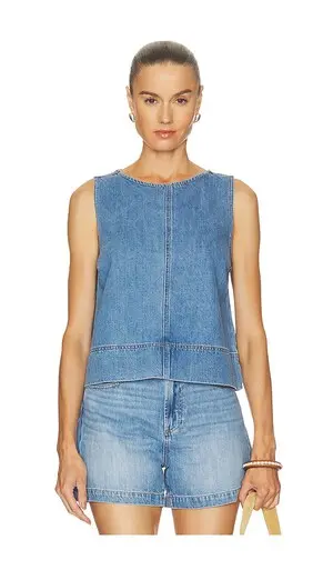 PISTOLA Rue Top In Light Wash Denim