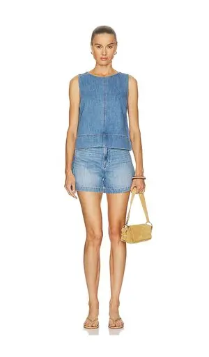 PISTOLA Rue Top In Light Wash Denim