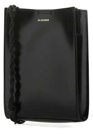 JIL SANDER Leather Tangle Shoulder Bag - Black