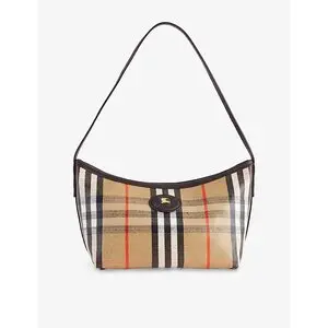 Burberry Mini Highlands Waxed-cotton Baguette Shoulder Bag