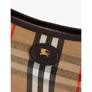 Burberry Mini Highlands Waxed-cotton Baguette Shoulder Bag