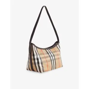 Burberry Mini Highlands Waxed-cotton Baguette Shoulder Bag