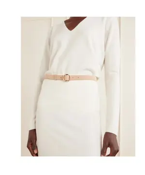 Gabriela Hearst Suede Buckle Belt - Beige