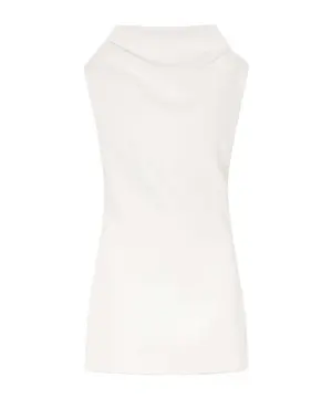 Khaite Crepe Satin Mini Dress With Cowl Neck