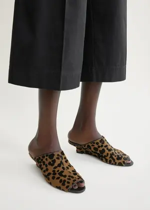 TOTEME Round Toe Wedge Heel Mules