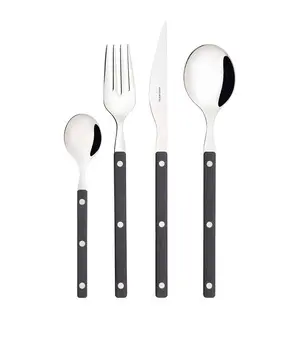 BUGATTI Stainless Steel Allegra 24-piece Cutlery Set - Black