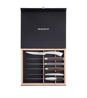 BUGATTI Set Of 6 Steak Knives - Metallic