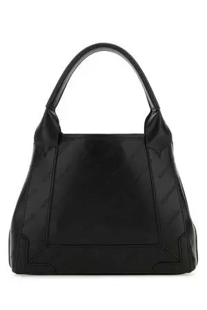 Balenciaga Leather Cabas Navy Xs Handbag
