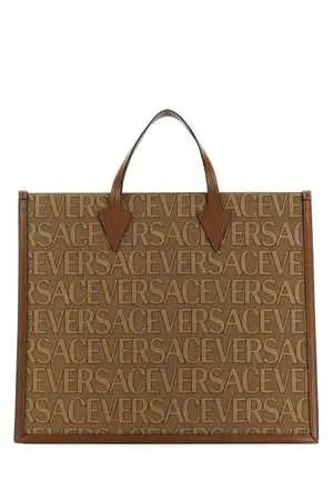 Versace Allover Embossed Canvas Shopper Bag - Multicolor