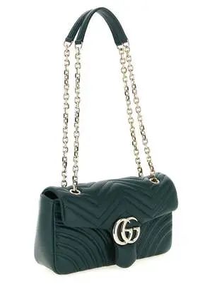 Gucci Gg Marmont Medium Shoulder Bag - Green