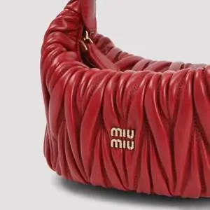 Miu Miu Lamb Leather Mini Bag - Red