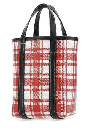 Balenciaga Printed Leather Small Barbes Shopping Bag - Multicolor