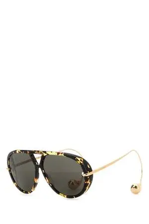 Bottega Veneta Printed Acetate Aviator Sunglasses - Multicolor