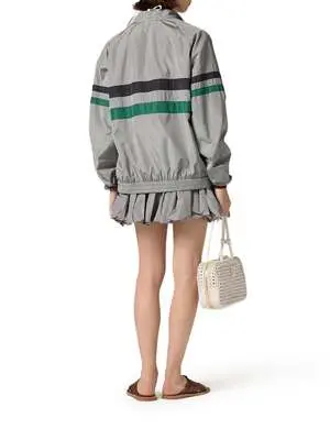 Miu Miu Tec Canvas Mini Skirt