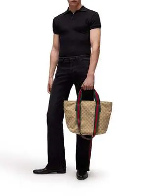 Gucci Small Gg Print Shopping Bag