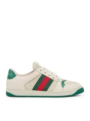 Gucci Screener Sneakers With Web Stripe Detail - Multicolor
