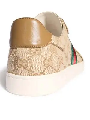 Gucci Low Stretch Gg Canvas Lace-up Sneakers