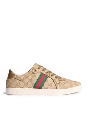 Gucci Low Stretch Gg Canvas Lace-up Sneakers - Multicolor
