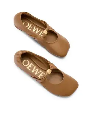 Loewe Pebble Ballerinas In Lambskin Nappa - Multicolor