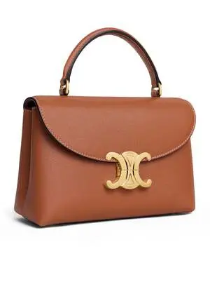 Celine Nino Teen Soft Bag In Grained Calfskin - Tan