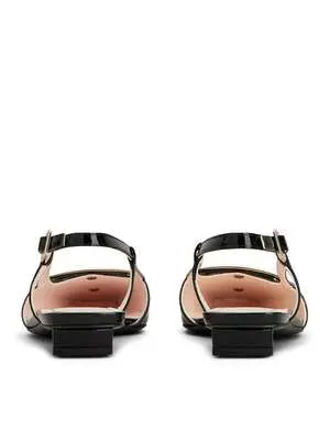 ROGER VIVIER Belle Vivier Patent Leather Slingback Ballerinas