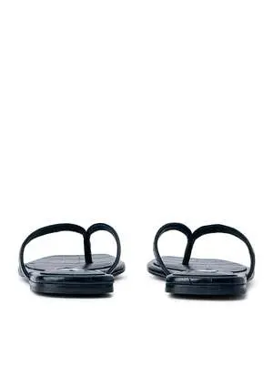 TOTEME Croc-effect Flip-flops - Black