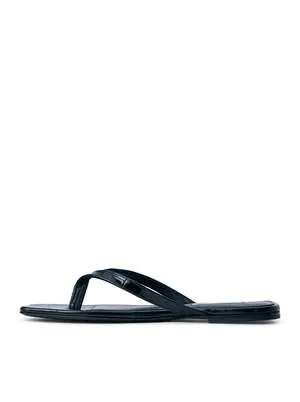 TOTEME Croc-effect Flip-flops - Black