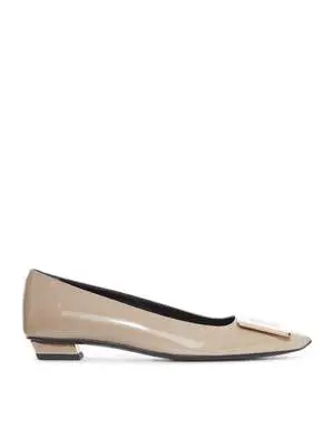 ROGER VIVIER Patent Leather Ballerinas With Metal Buckle - Multicolor